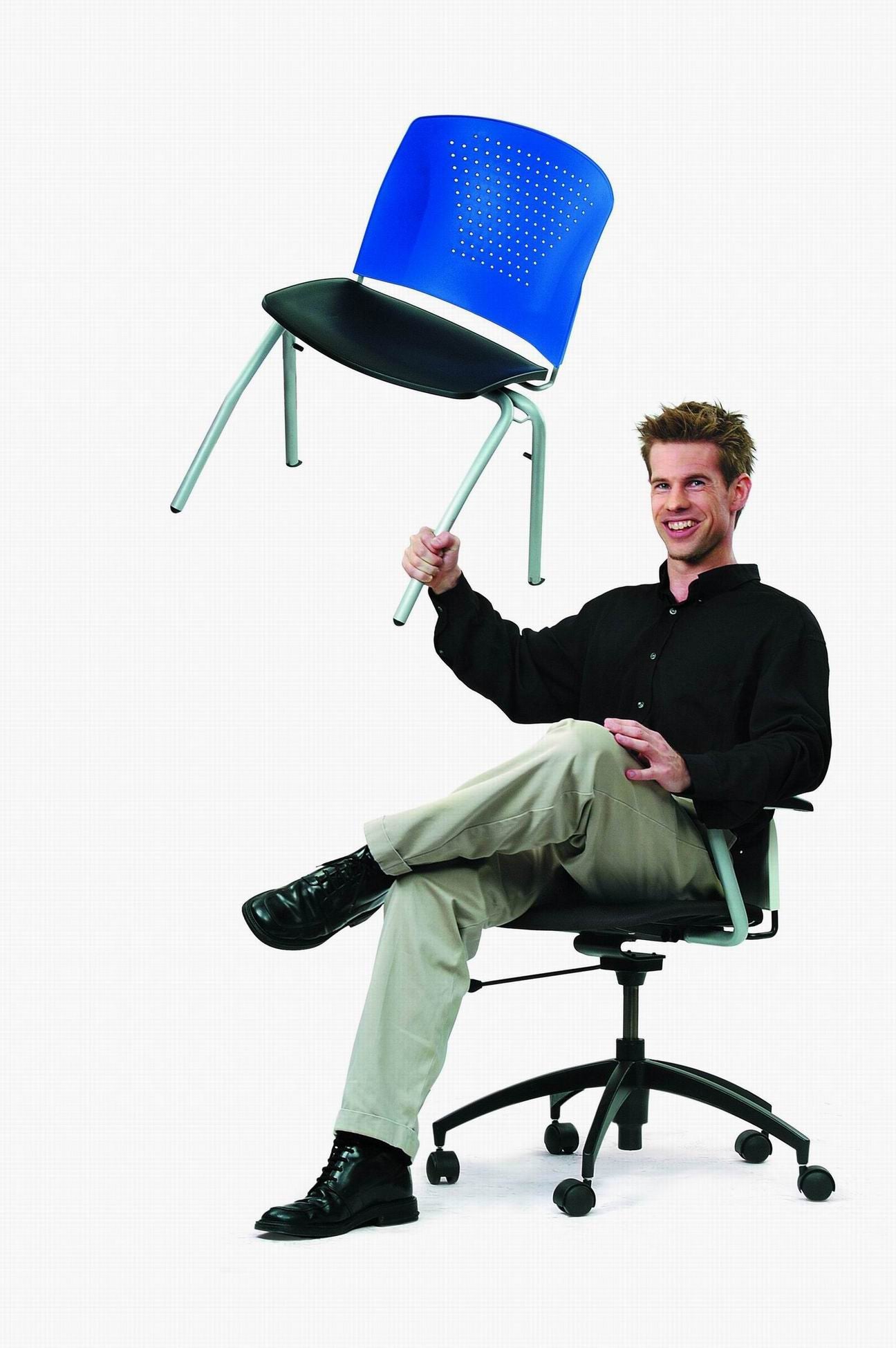 Caddy Chair - Plastic Back and Seat – Varl Office Systems Pte Ltd